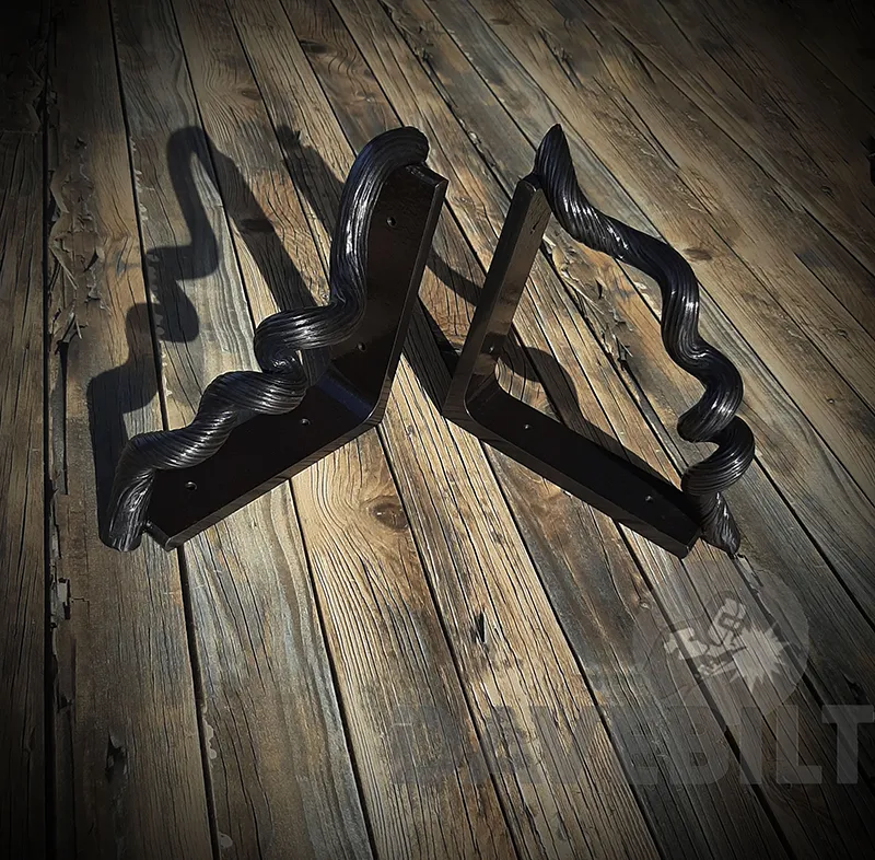Gnarled Vine Shelf Bracket 2 - Davebilt Blacksmith