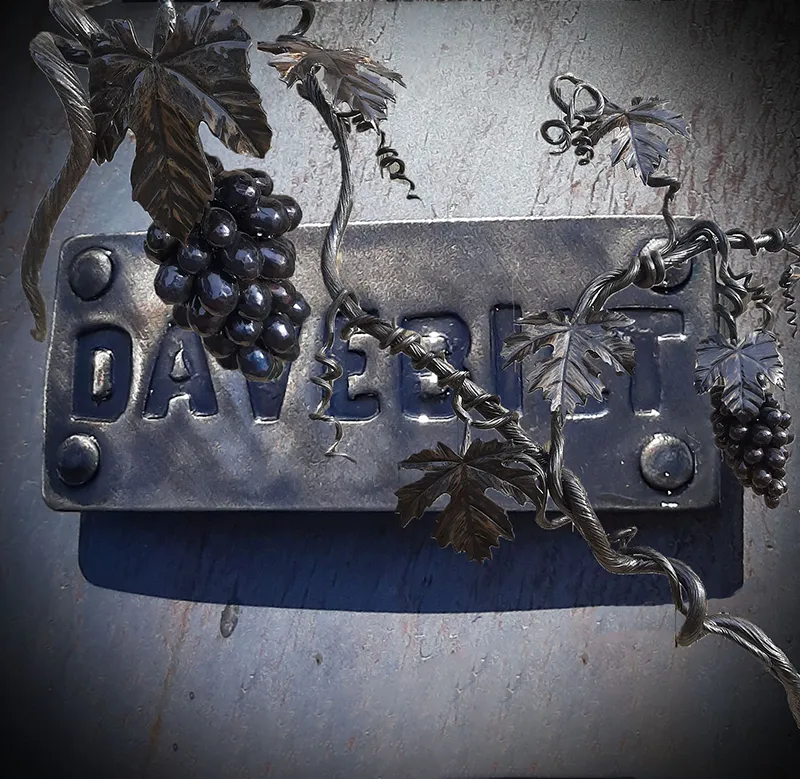 Grapes and Logo - Davebilt Blacksmith