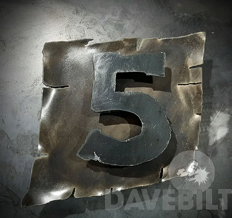 Ragged House Numbers 1 - Davebilt Blacksmith
